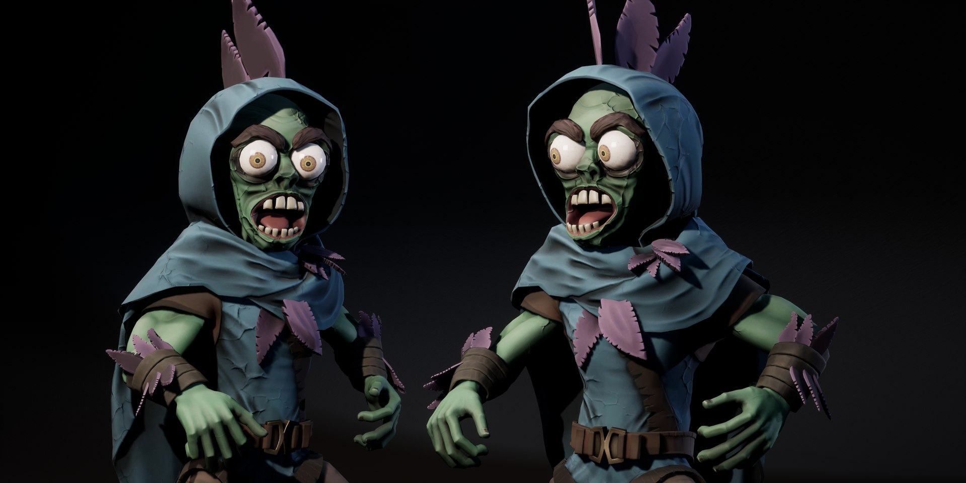 Stylized Male Zombie 1 3D - TurboSquid 2104723