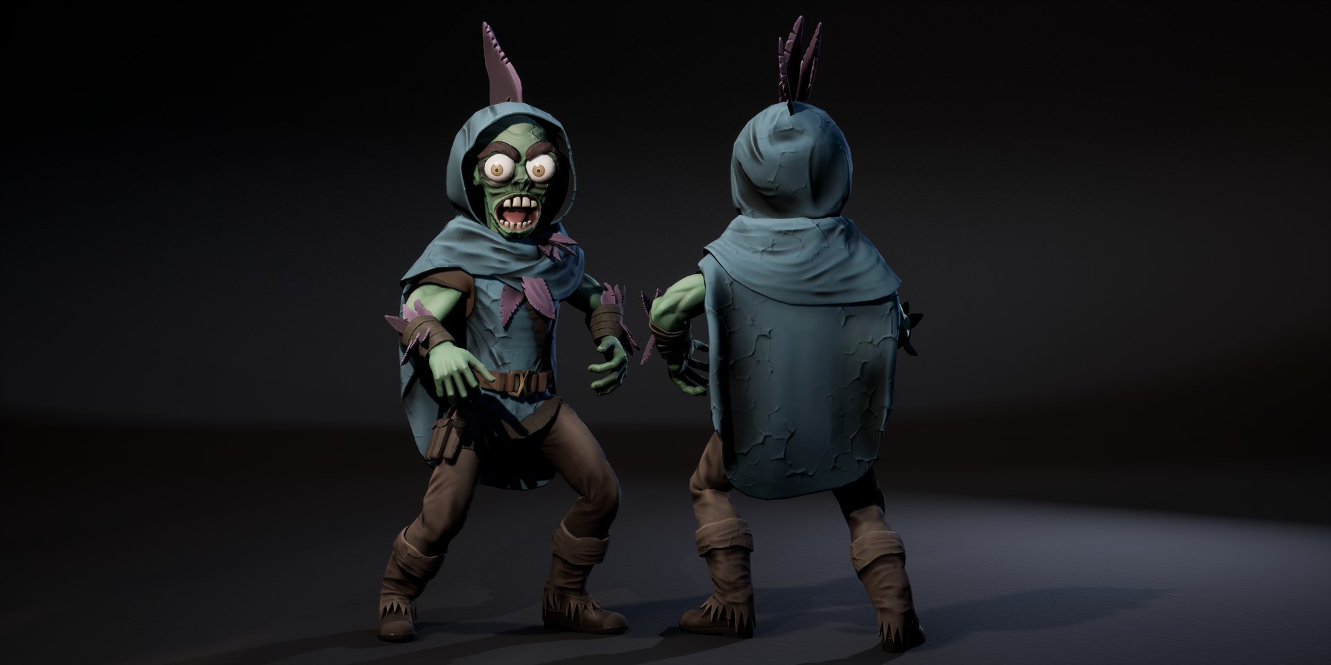 Stylized Male Zombie 1 3D - TurboSquid 2104723