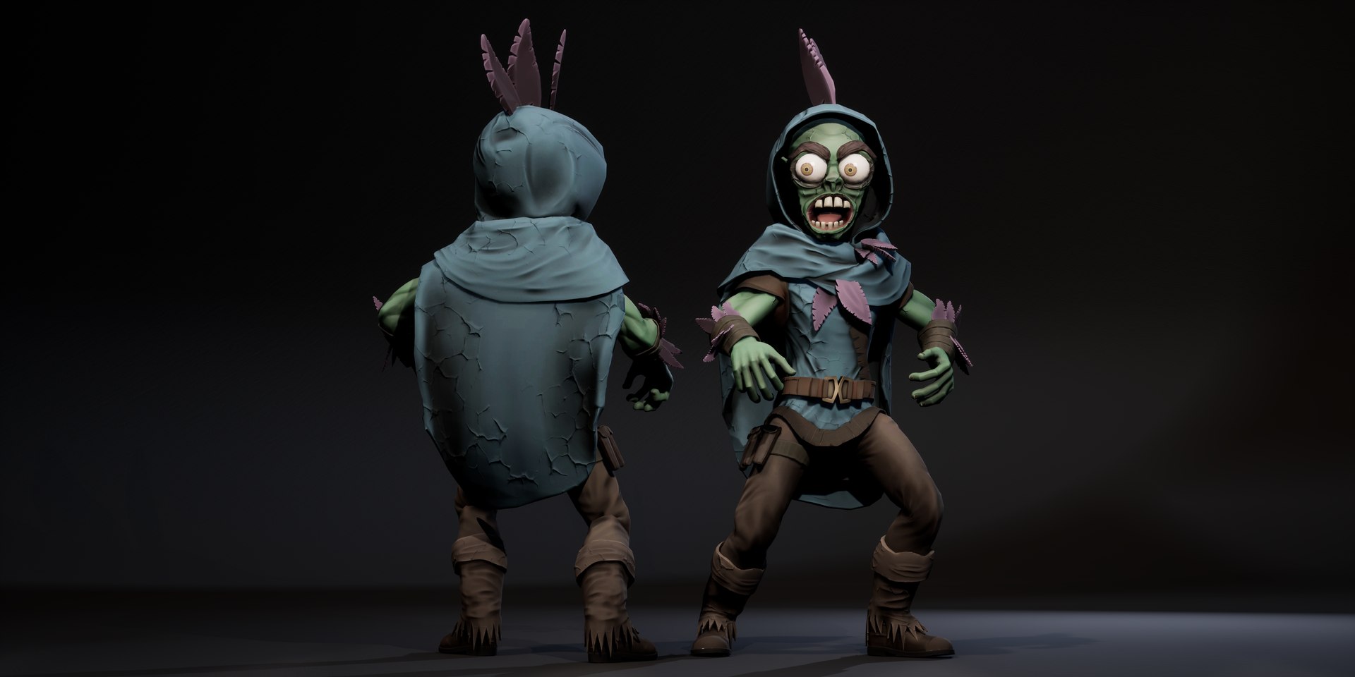 Stylized Male Zombie 1 3D - TurboSquid 2104723