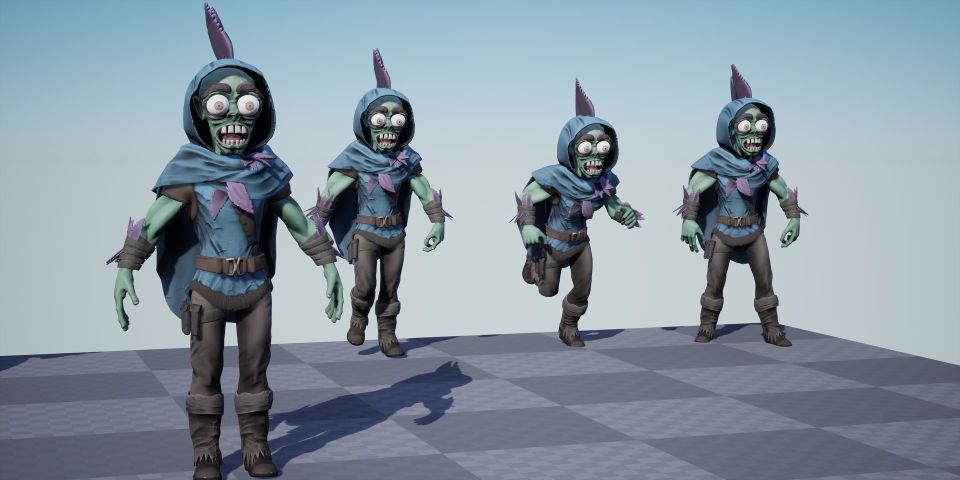 Stylized Male Zombie 1 3D - TurboSquid 2104723