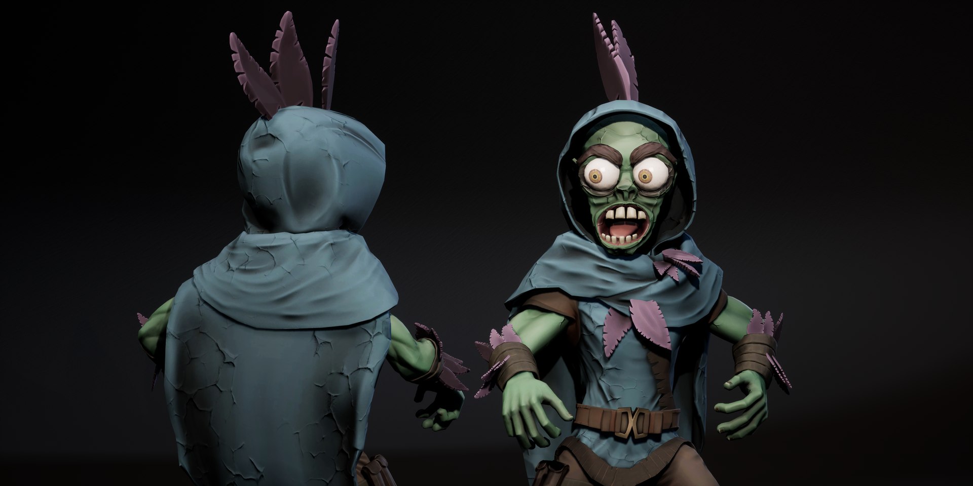 Stylized Male Zombie 1 3D - TurboSquid 2104723