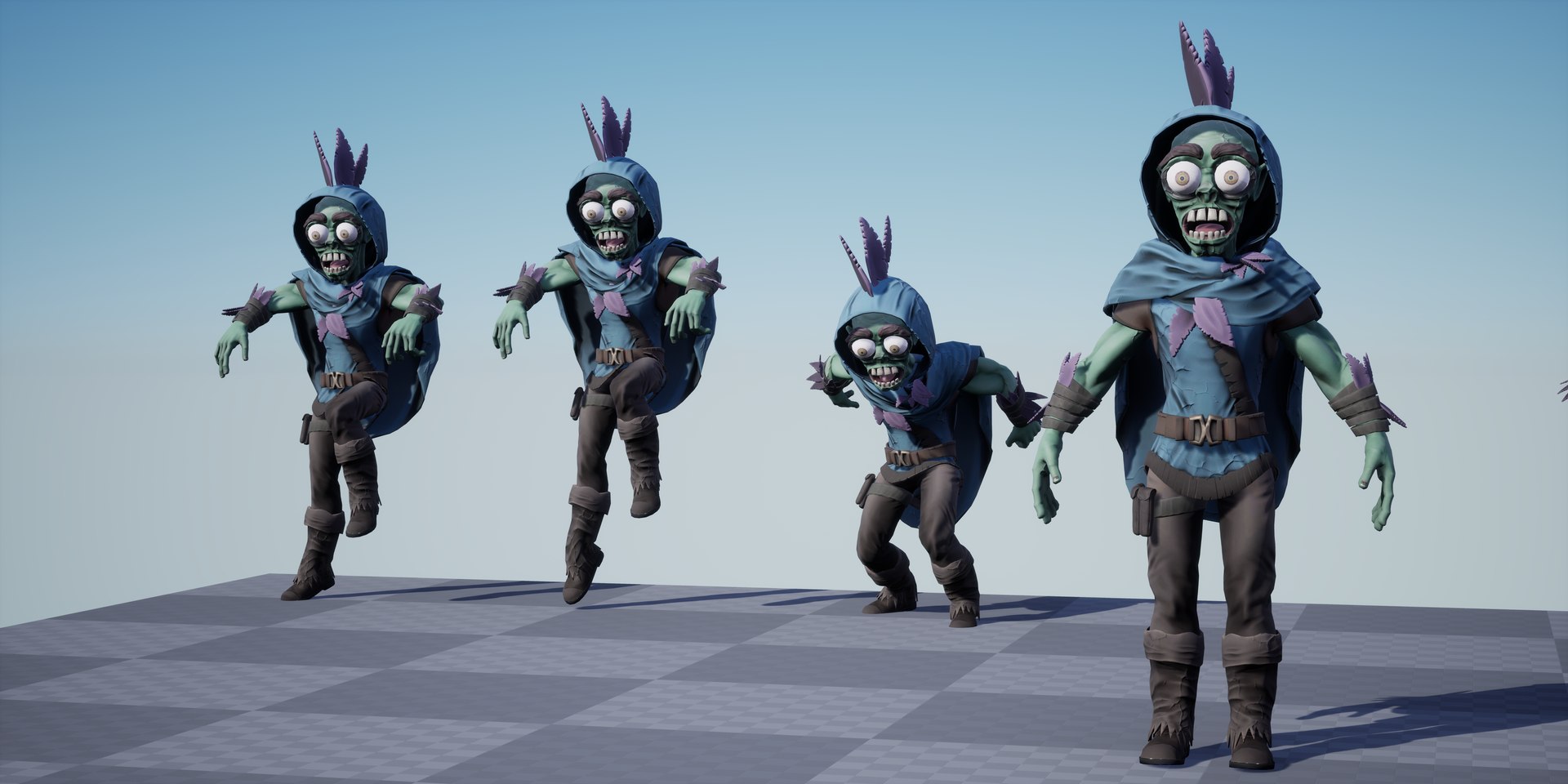 Stylized Male Zombie 1 3D - TurboSquid 2104723