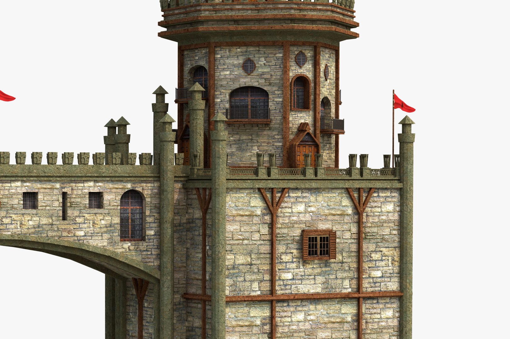 3D Ancient Towers Gate - TurboSquid 2000469