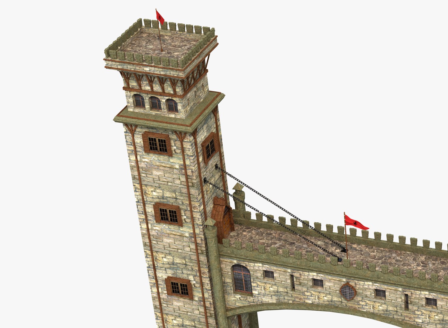 3D Ancient Towers Gate - TurboSquid 2000469