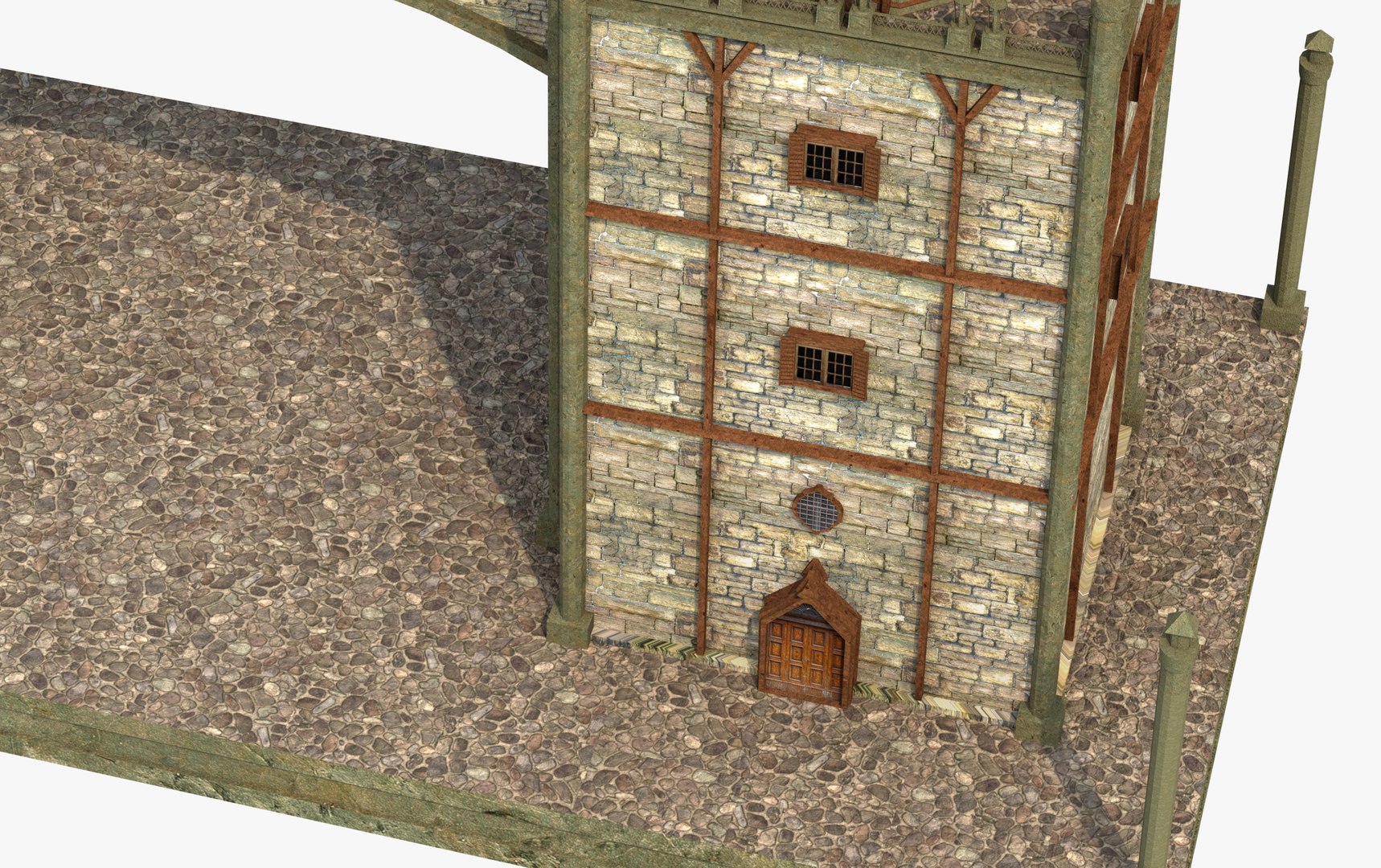 3D Ancient Towers Gate - TurboSquid 2000469