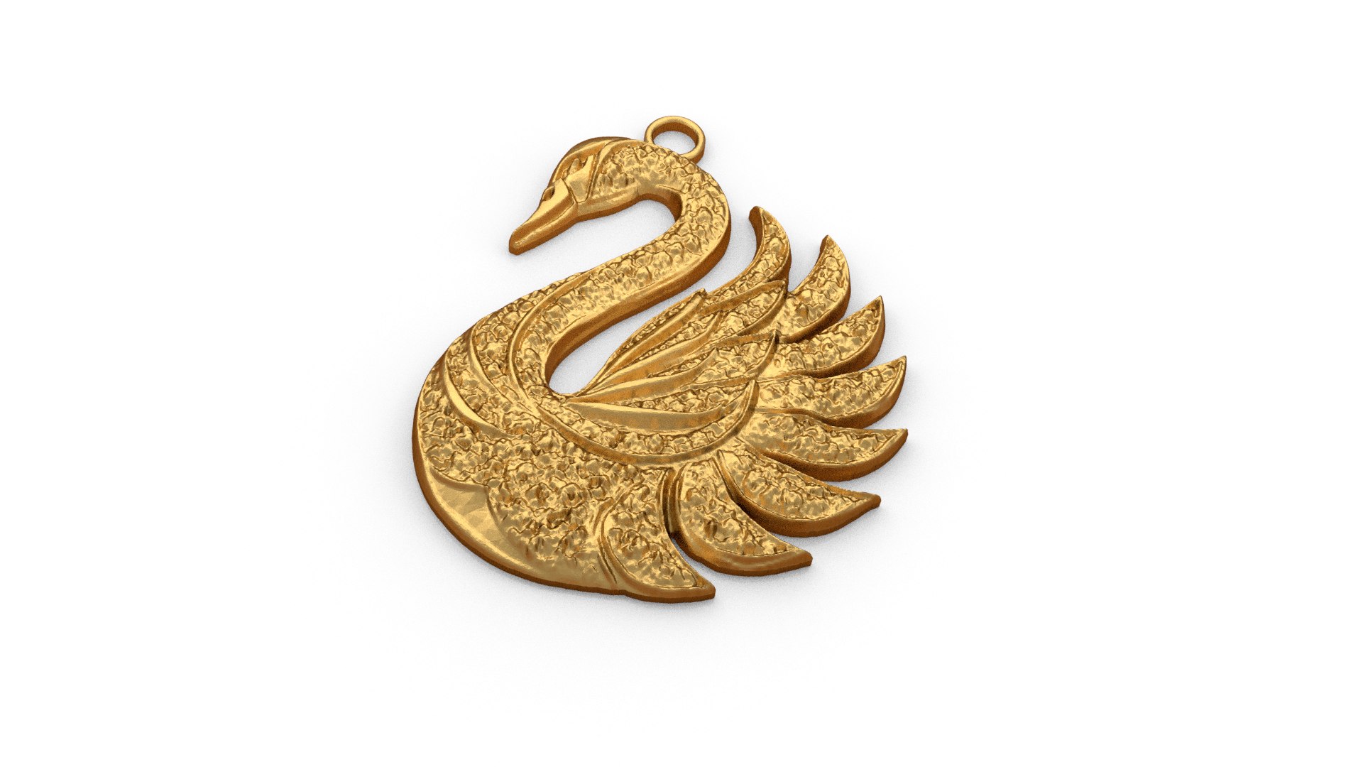 Swan Pendant -01 Printable Jewelry 3D Model - TurboSquid 2231343