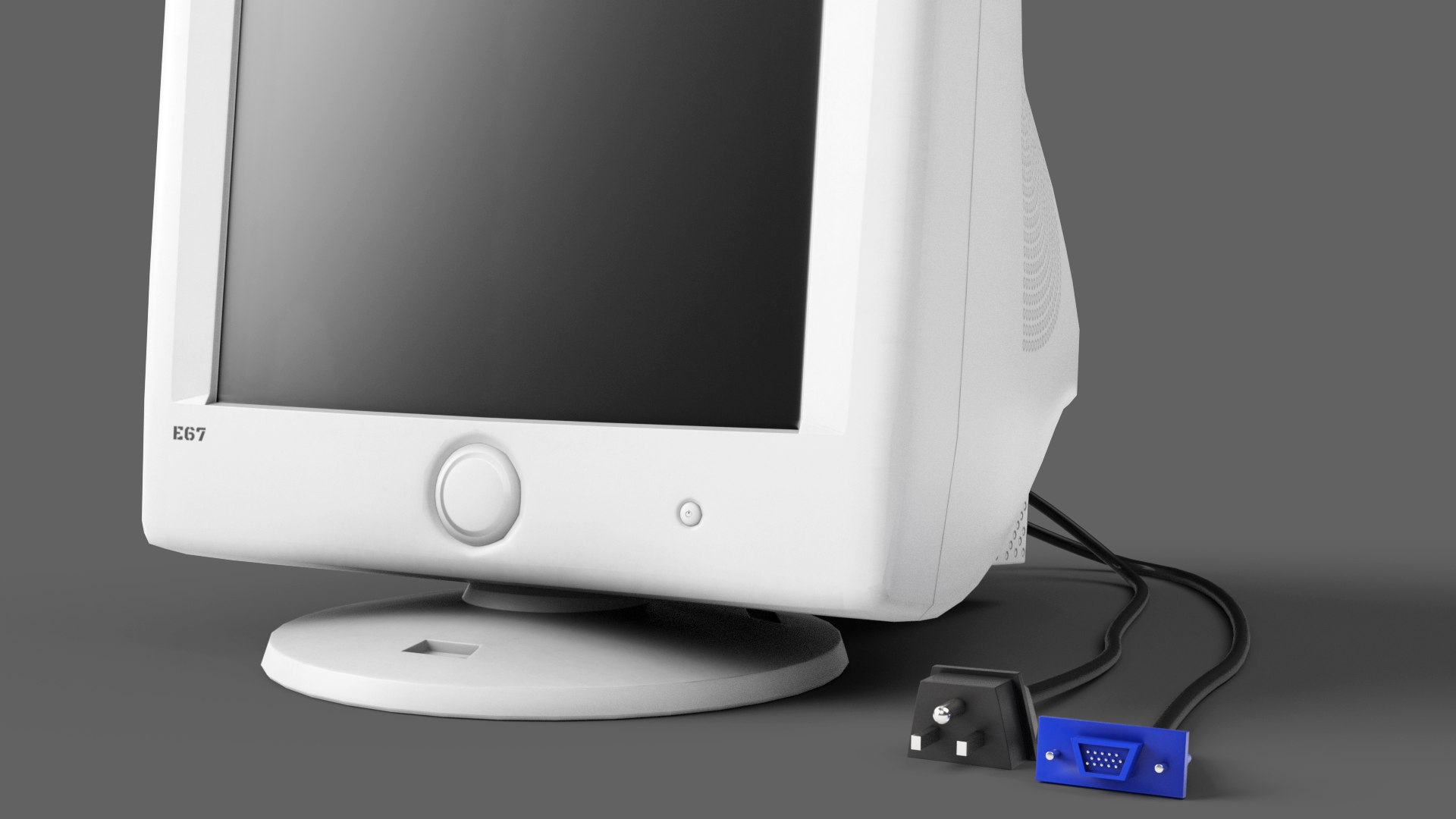 3D Ancient CRT PC Monitor - Lowpoly GameProp Model - TurboSquid 1796278