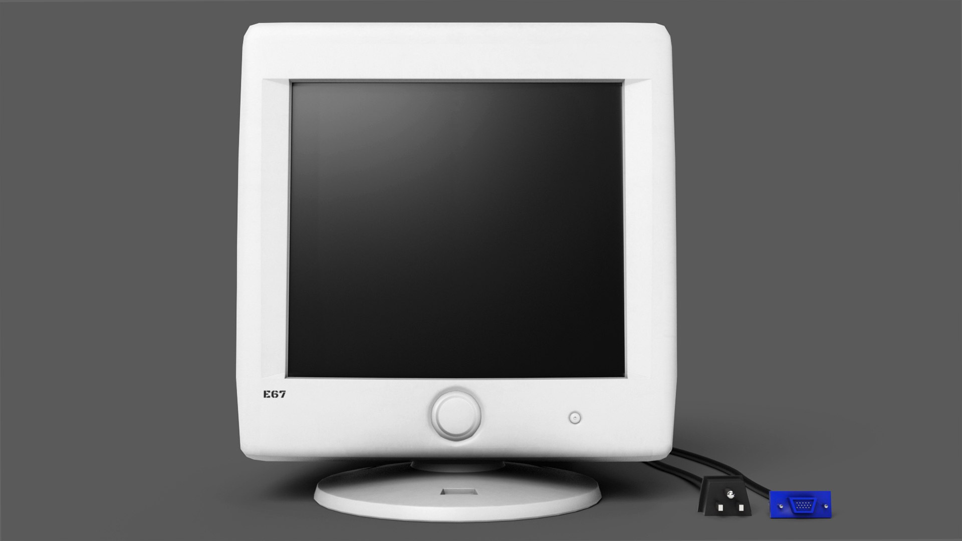 3D Ancient CRT PC Monitor - Lowpoly GameProp Model - TurboSquid 1796278