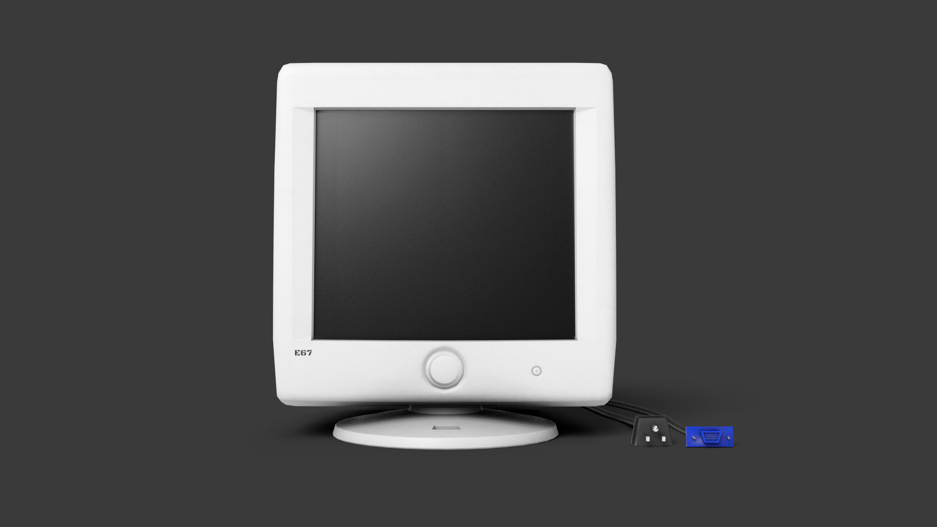 3D Ancient CRT PC Monitor - Lowpoly GameProp Model - TurboSquid 1796278