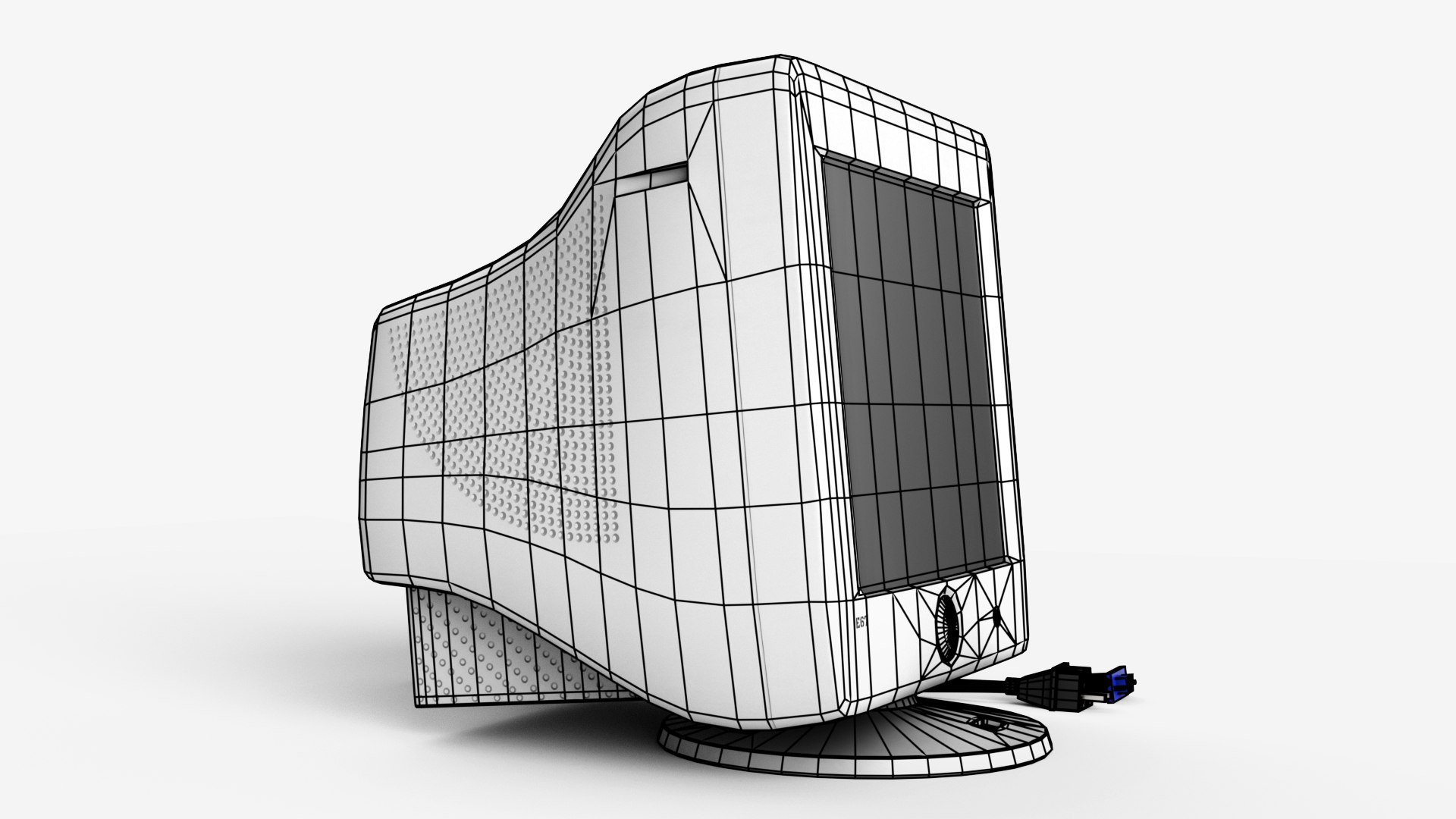 3D Ancient CRT PC Monitor - Lowpoly GameProp Model - TurboSquid 1796278