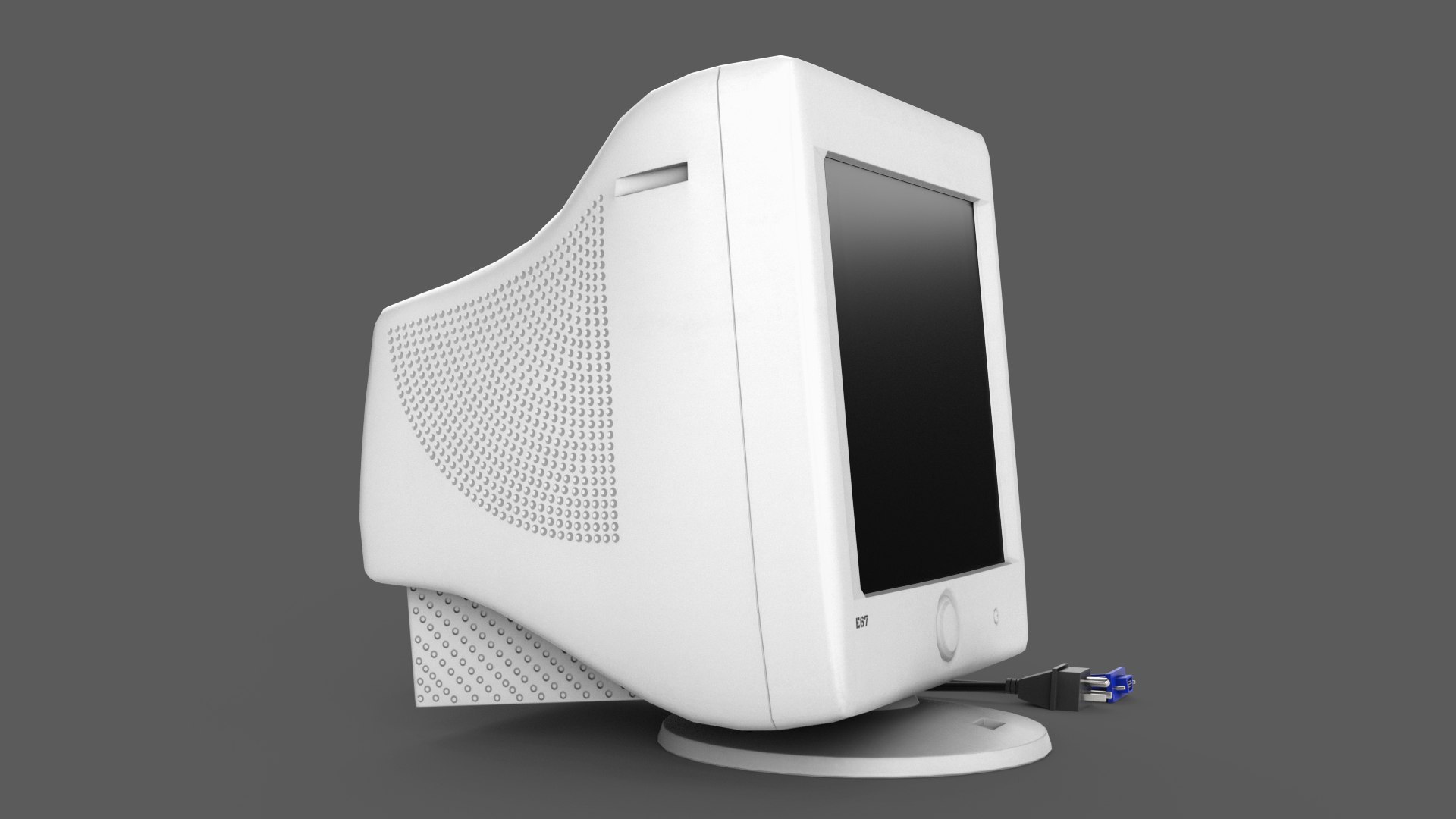 3D Ancient CRT PC Monitor - Lowpoly GameProp Model - TurboSquid 1796278