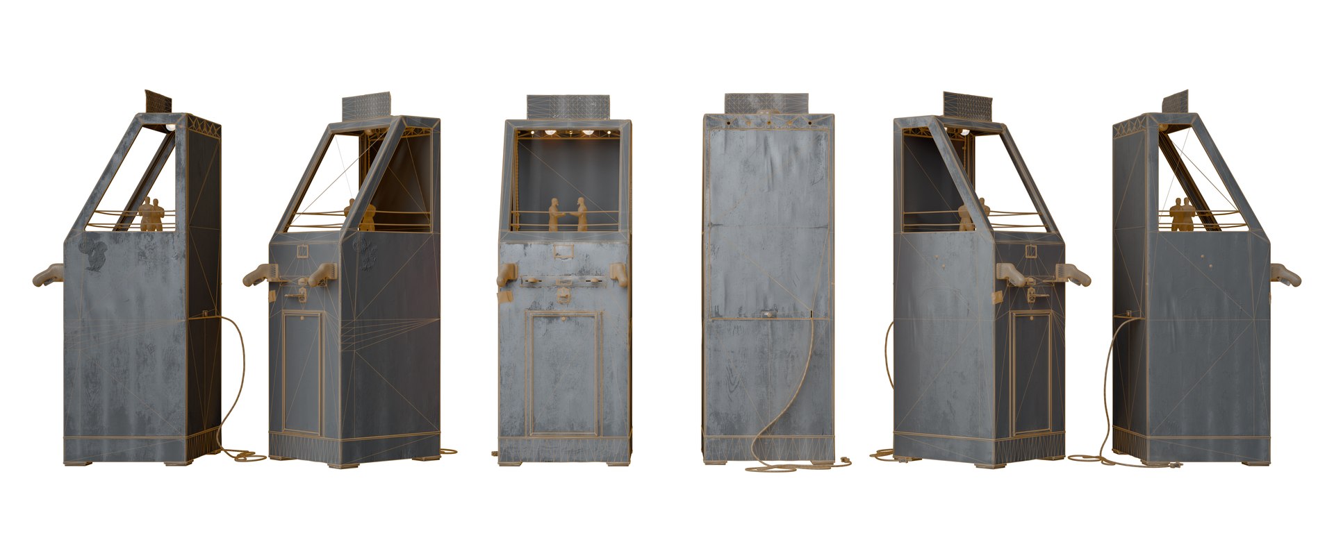 3D Vintage Arcade Boxing Machine Model - TurboSquid 2406087