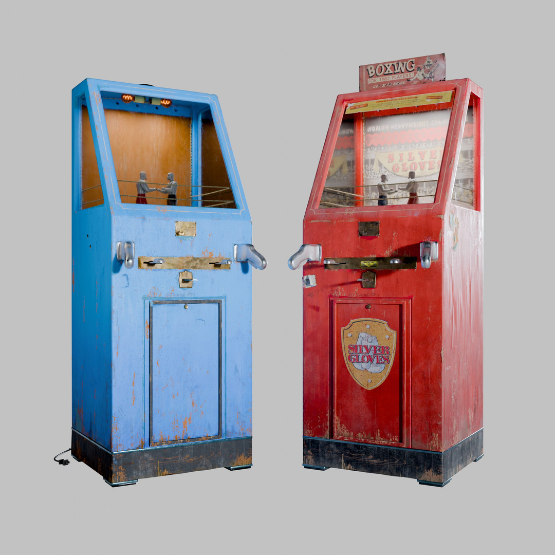 3D Vintage Arcade Boxing Machine Model - TurboSquid 2406087