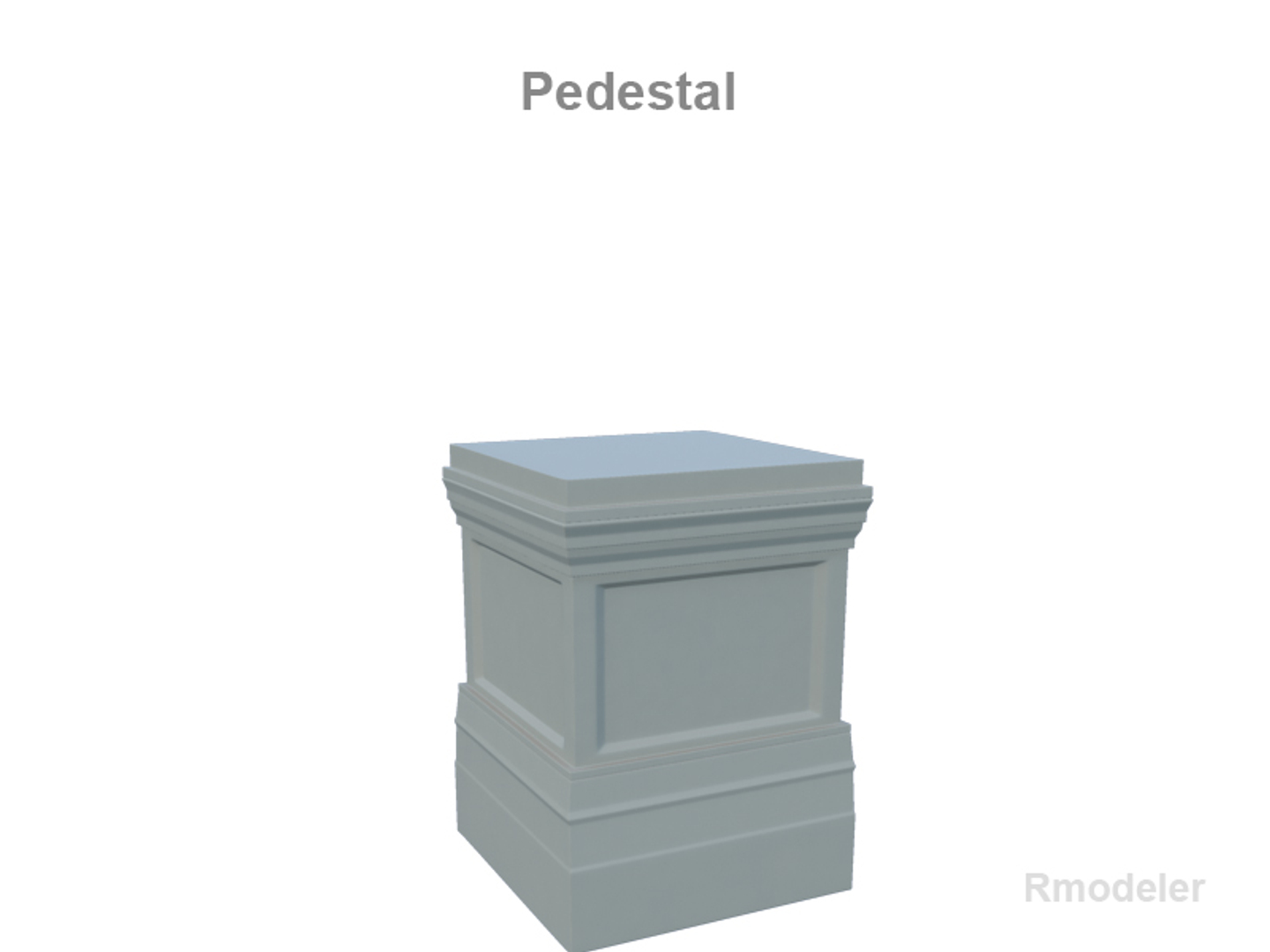3d pedestal statue