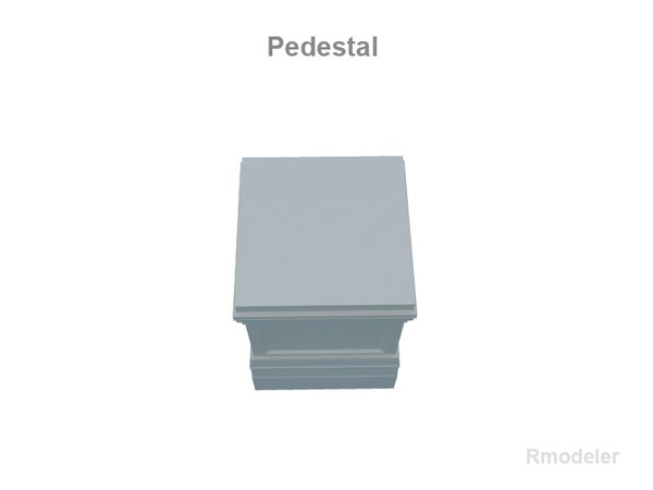 3d pedestal statue