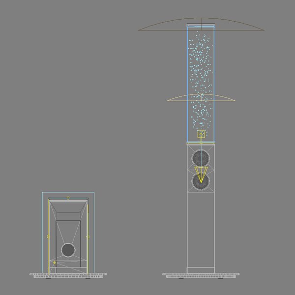 3d model music water speakers