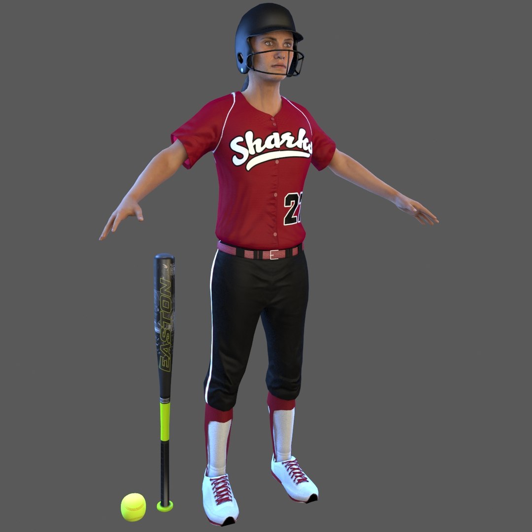 Softball 4 bat ball 3D model - TurboSquid 1470700