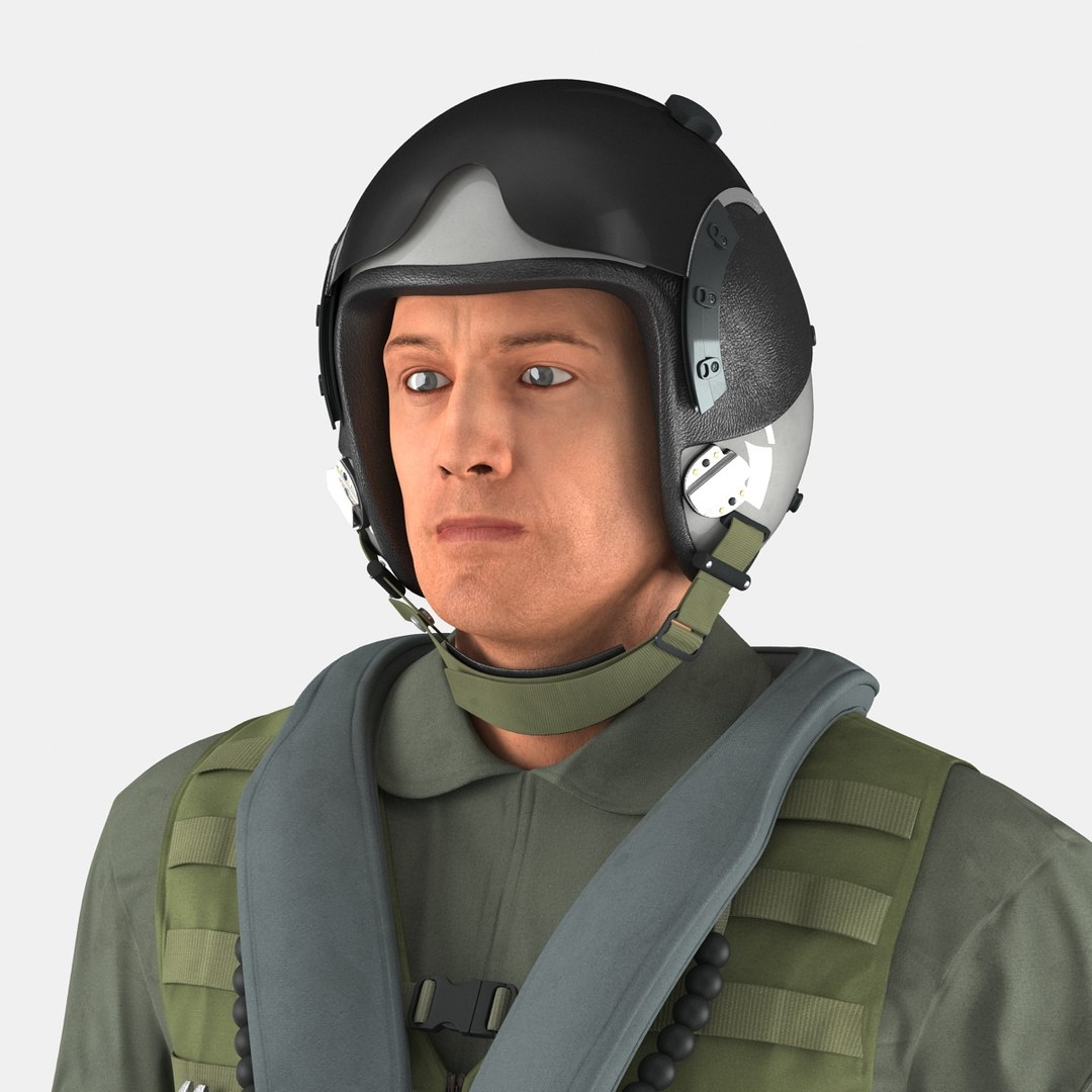 3d Model Military Jet Fighter Pilot