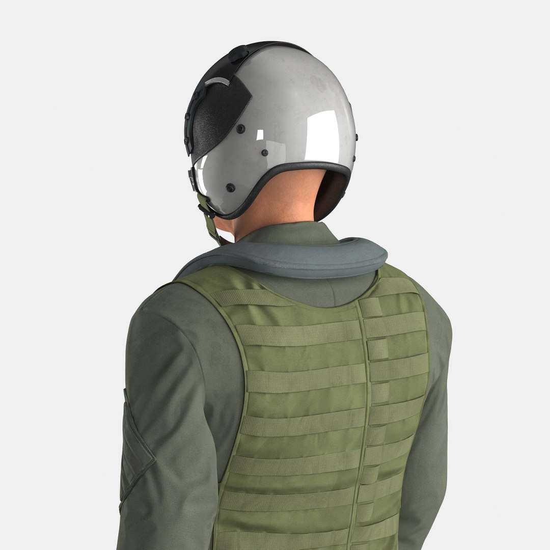 3d Model Military Jet Fighter Pilot