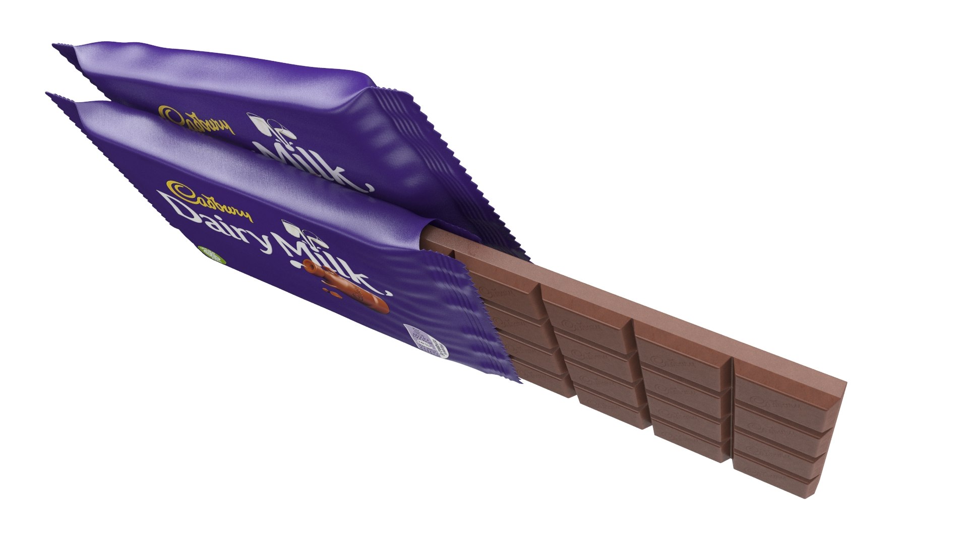 Real Cadbury Chocolate Bar 3D Model - TurboSquid 1567928