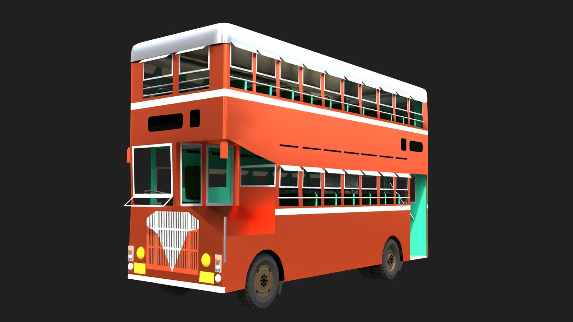 Double Decker Bus Mumbai 3D Model - TurboSquid 2070126