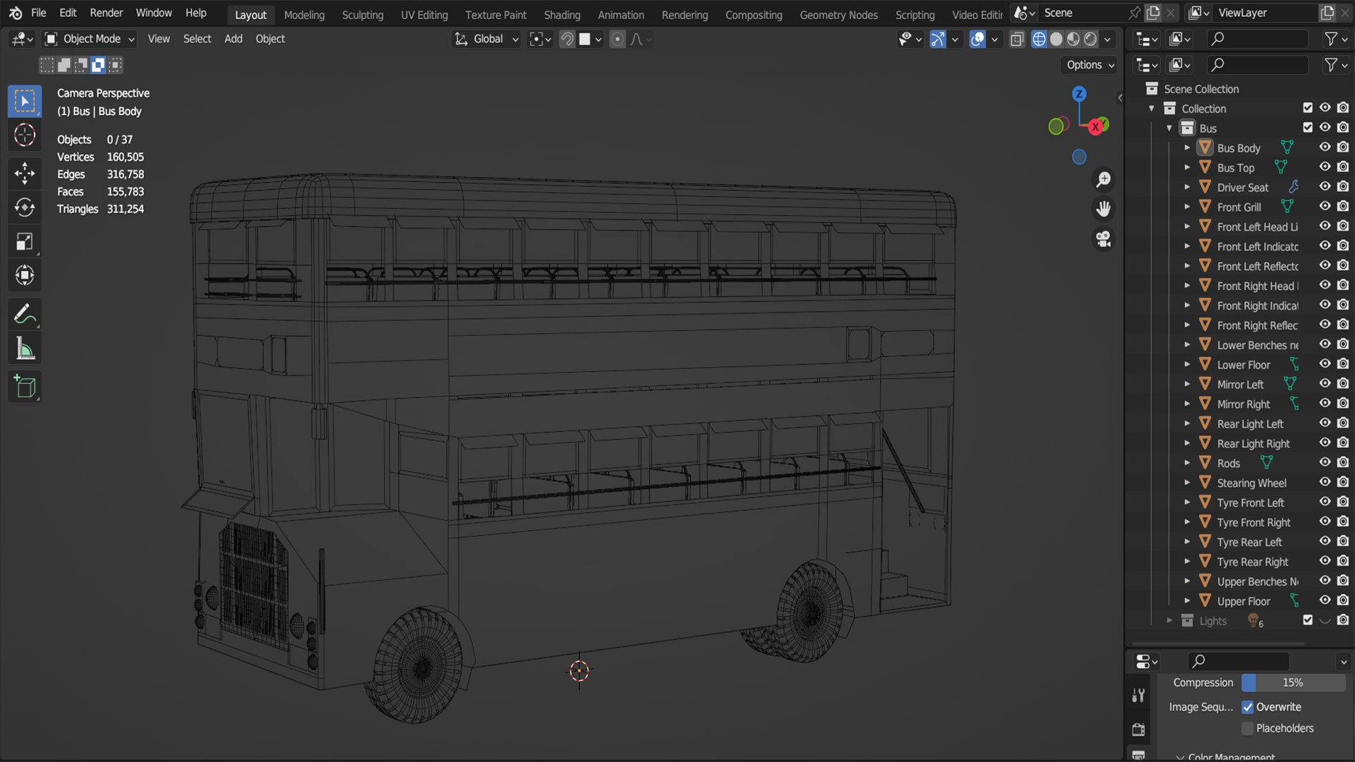 Double Decker Bus Mumbai 3D Model - TurboSquid 2070126