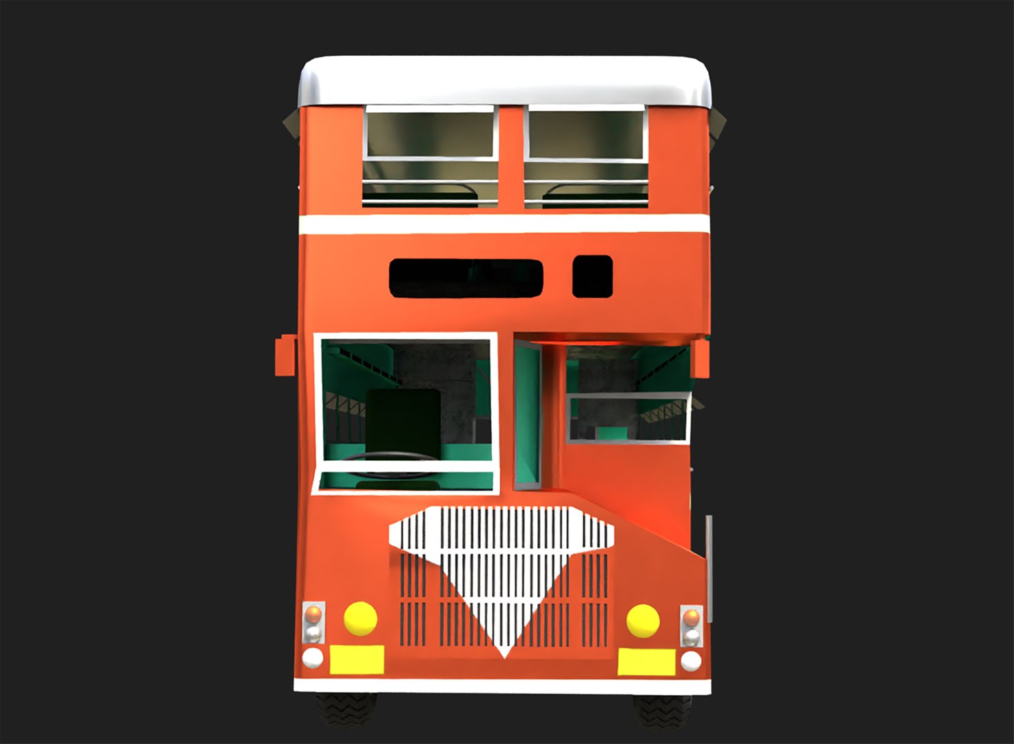Double Decker Bus Mumbai 3D Model - TurboSquid 2070126