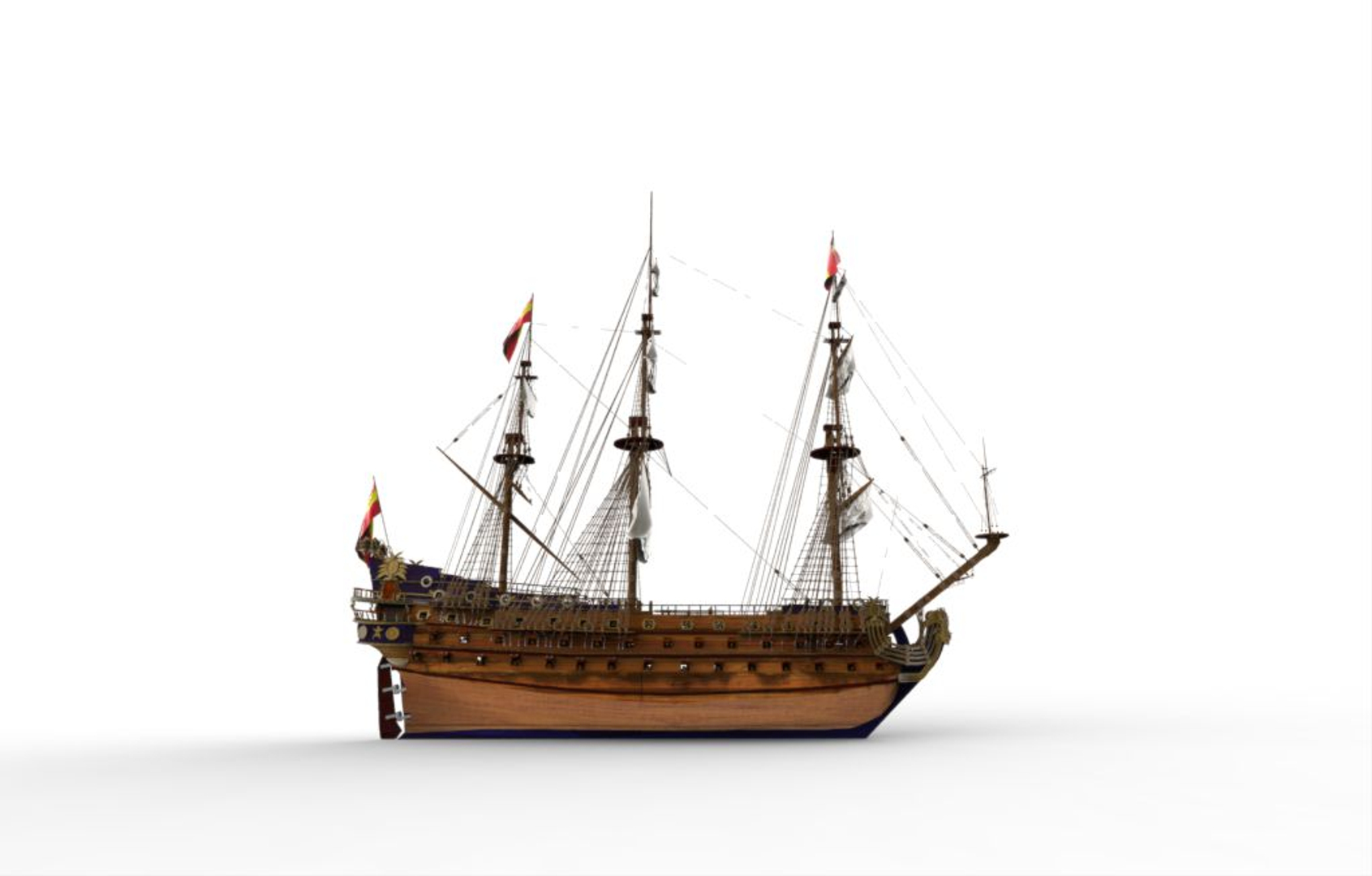 Ship San Felipe 3d Model