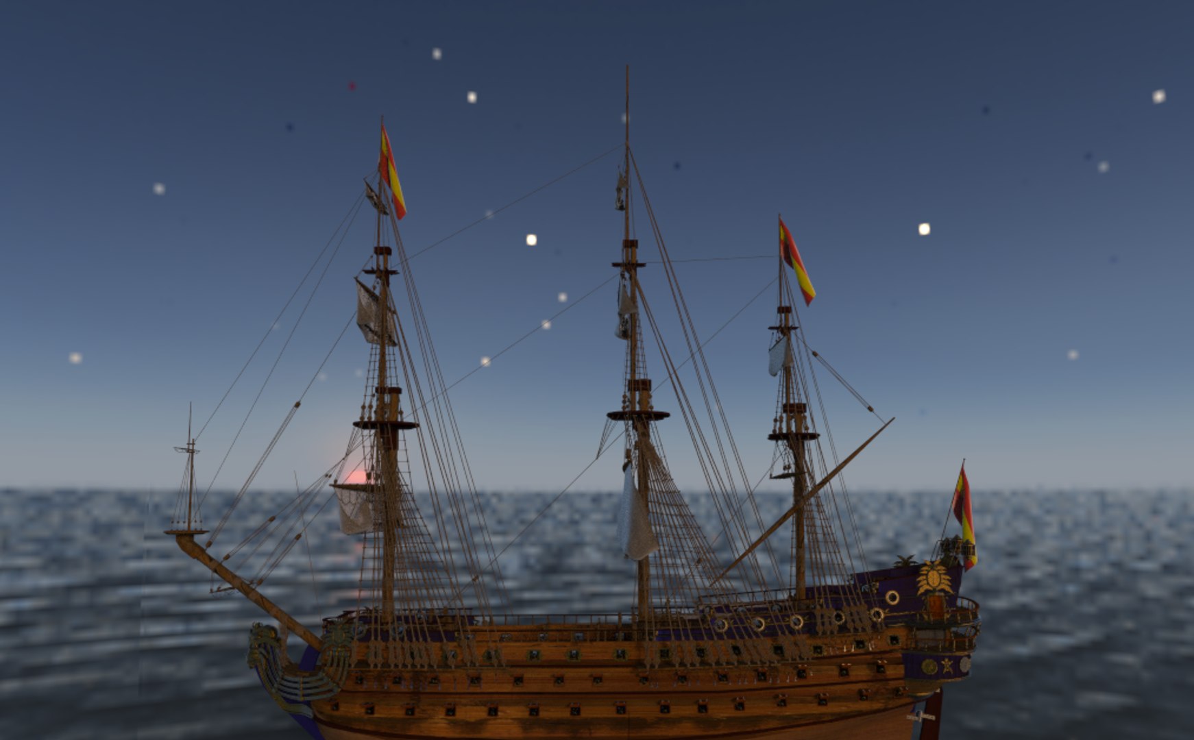 Ship San Felipe 3d Model