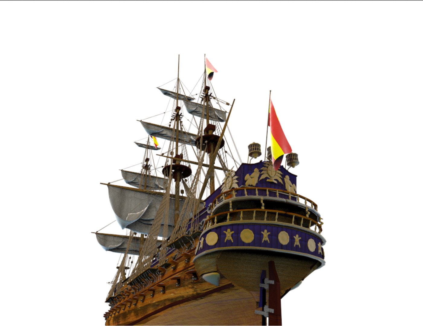 Ship San Felipe 3d Model