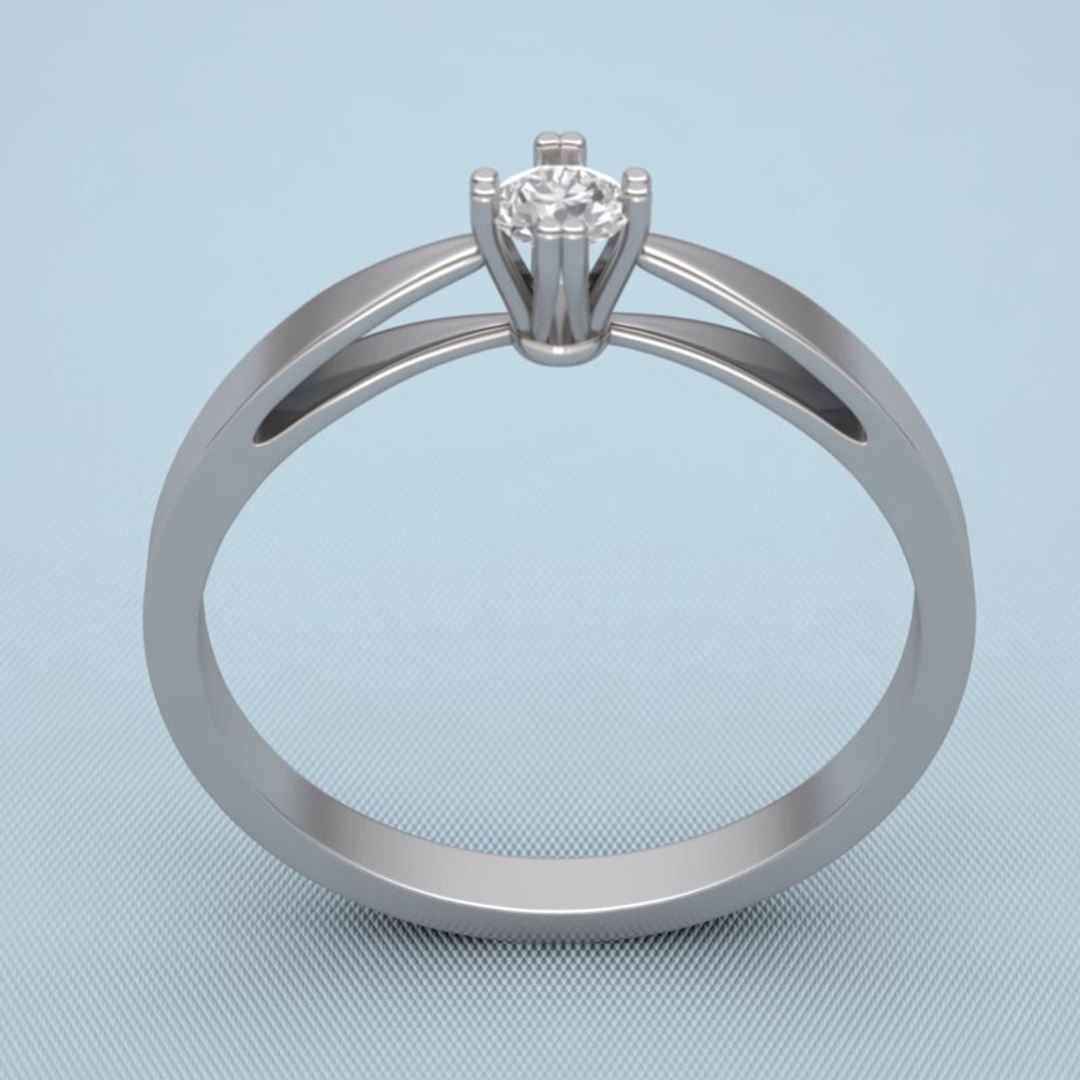 print silver ring 3d obj