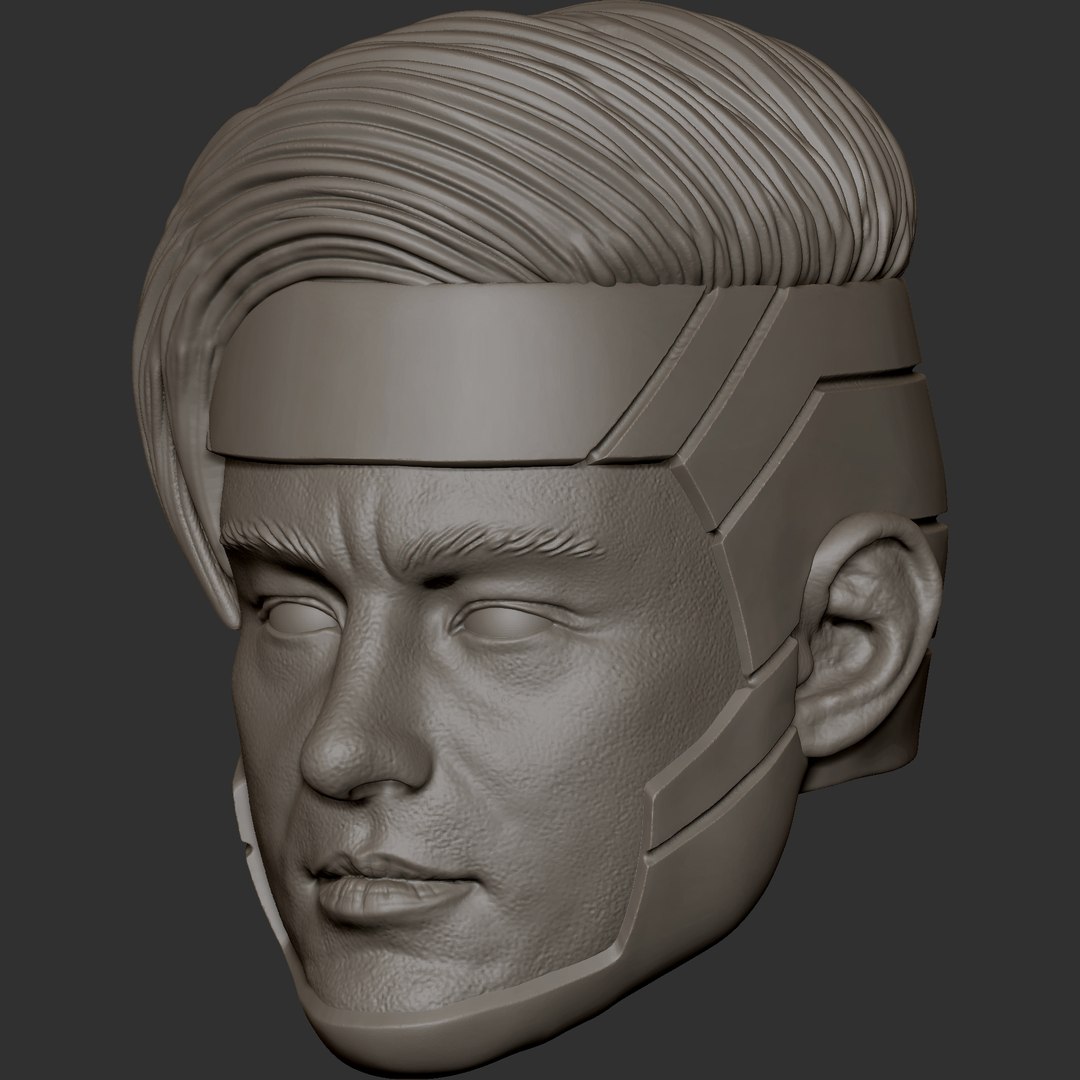 Gambit Action Figure Head 3D Model - TurboSquid 2309238