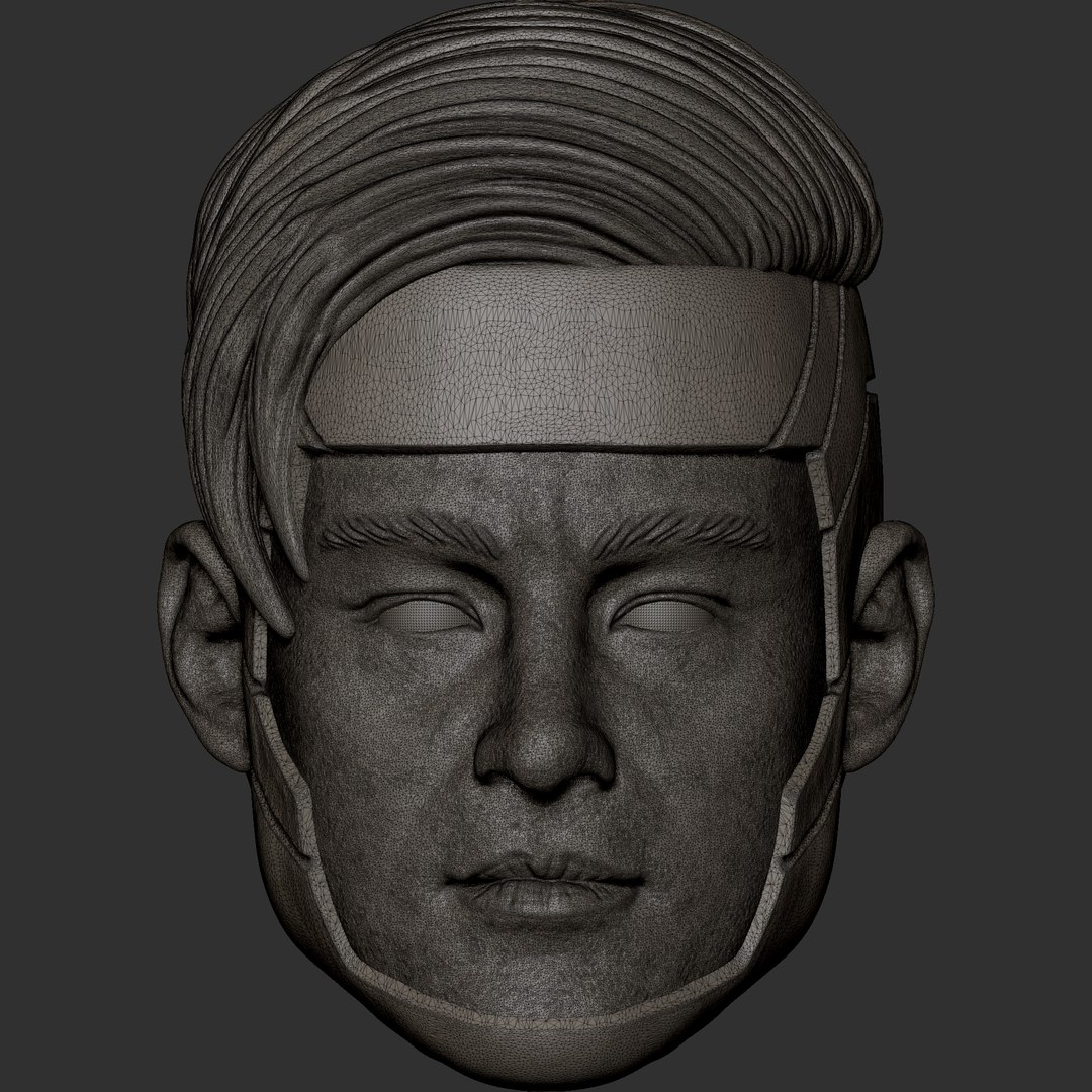 Gambit Action Figure Head 3D Model - TurboSquid 2309238