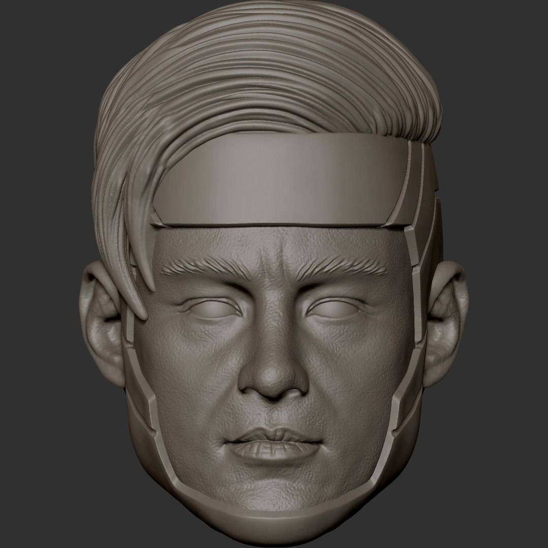 Gambit Action Figure Head 3D Model - TurboSquid 2309238