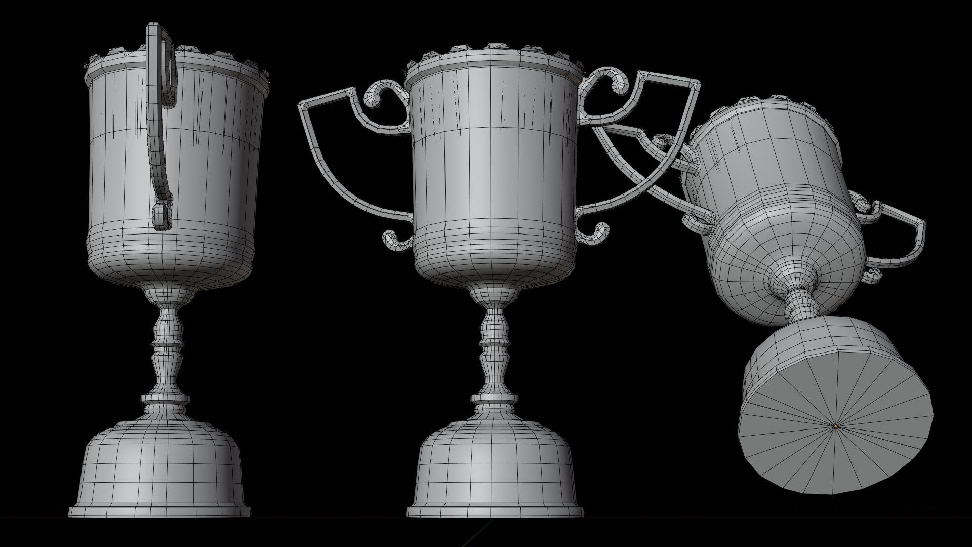 Cup Gold Silver Bronze Sport Trophy Model - TurboSquid 2084342