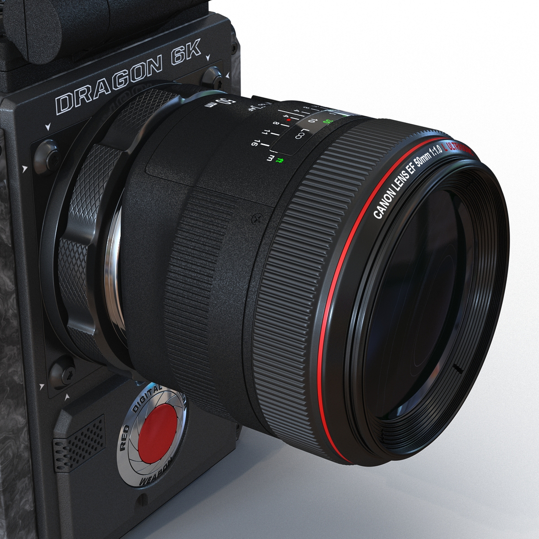 red weapon dragon 6k 3d model