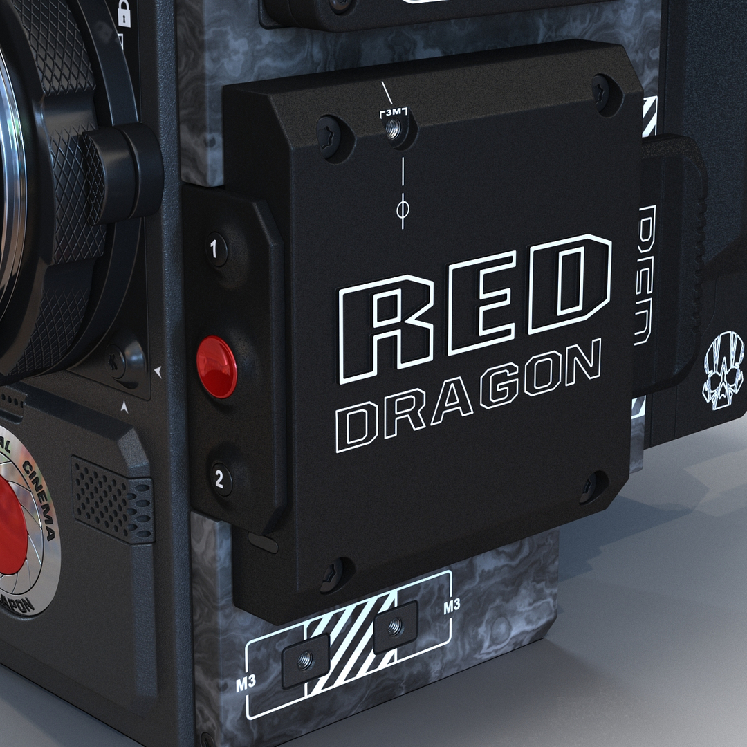 red weapon dragon 6k 3d model