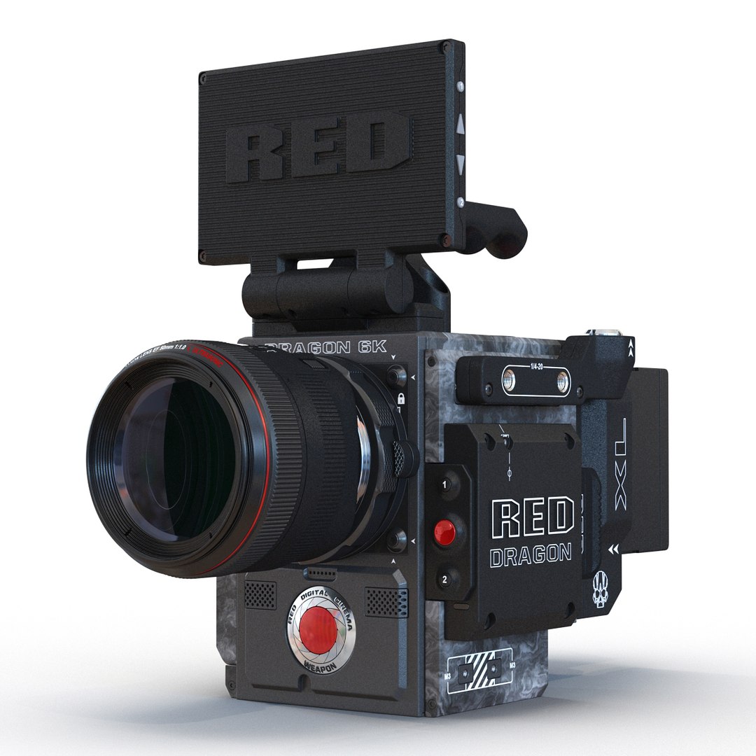 red weapon dragon 6k 3d model