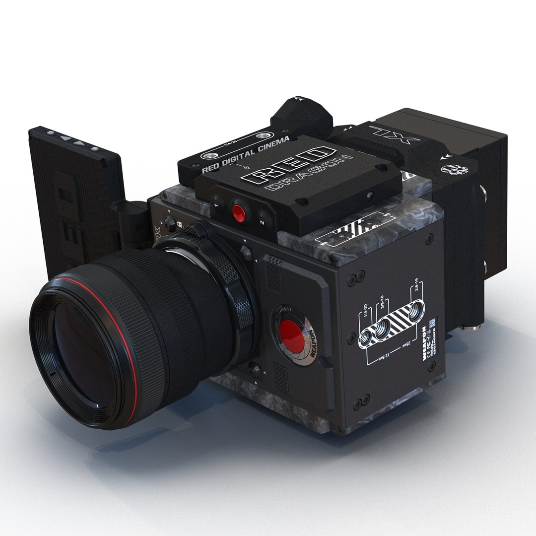 red weapon dragon 6k 3d model