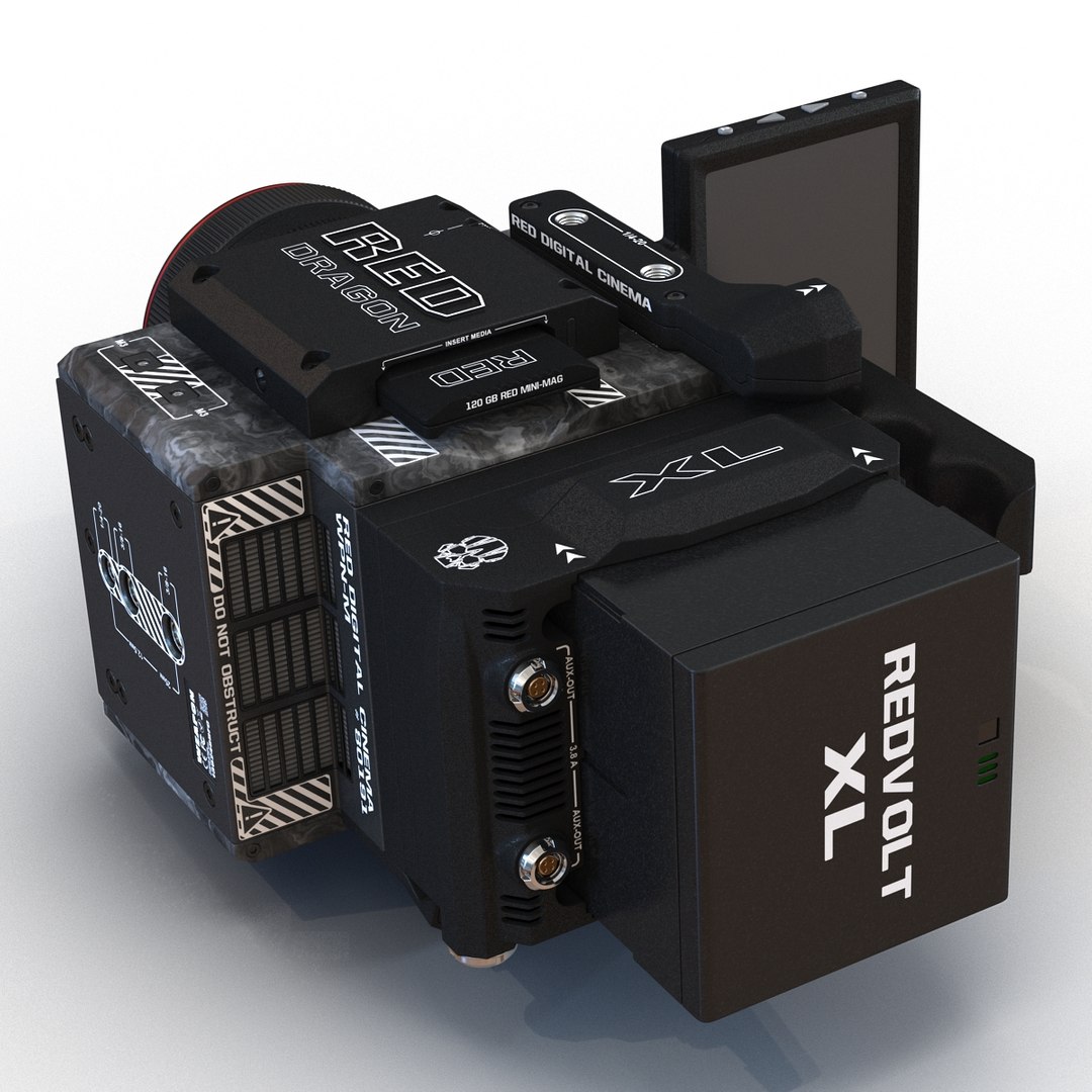 red weapon dragon 6k 3d model