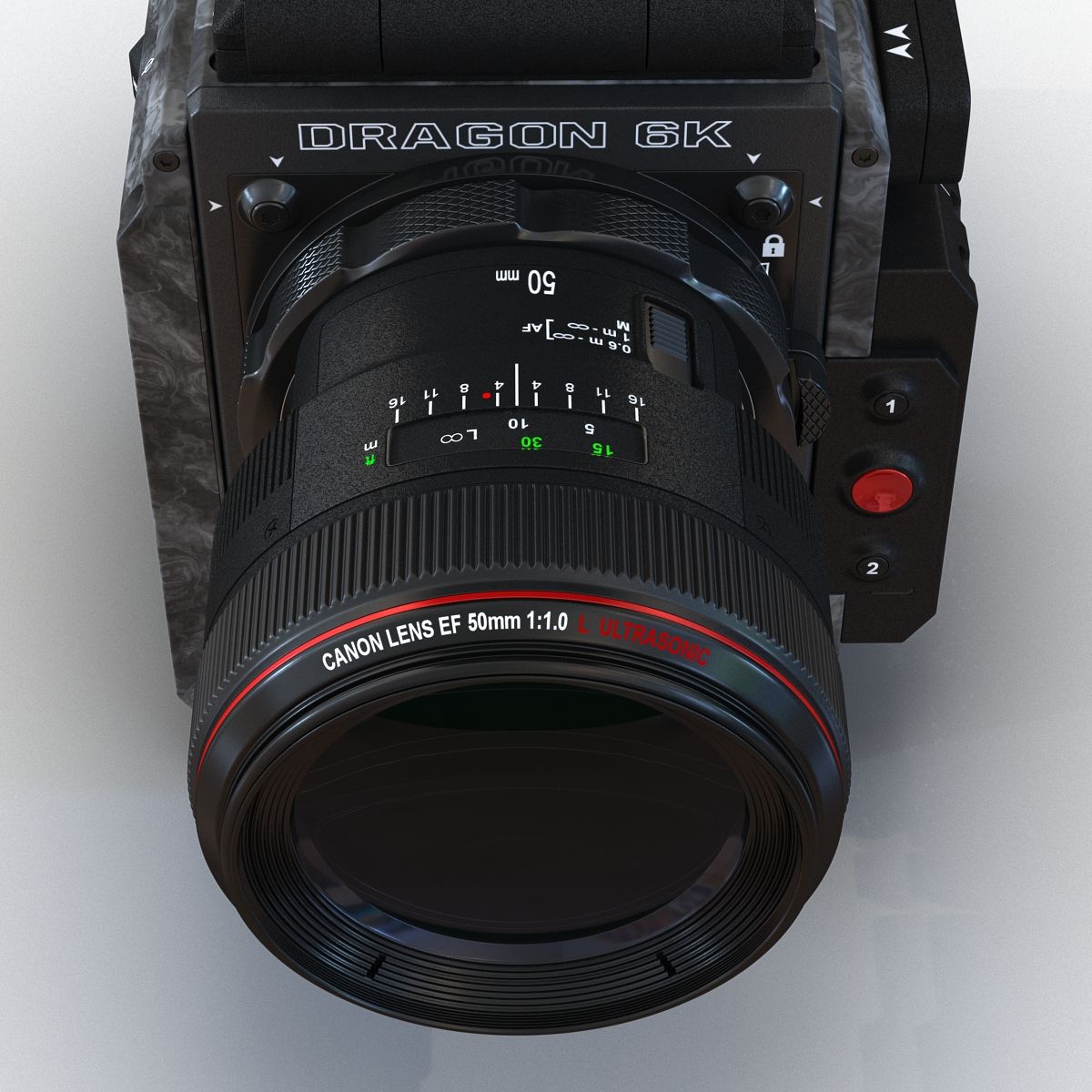 red weapon dragon 6k 3d model