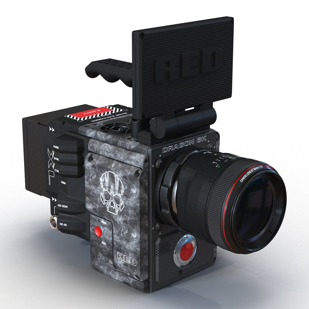 red weapon dragon 6k 3d model