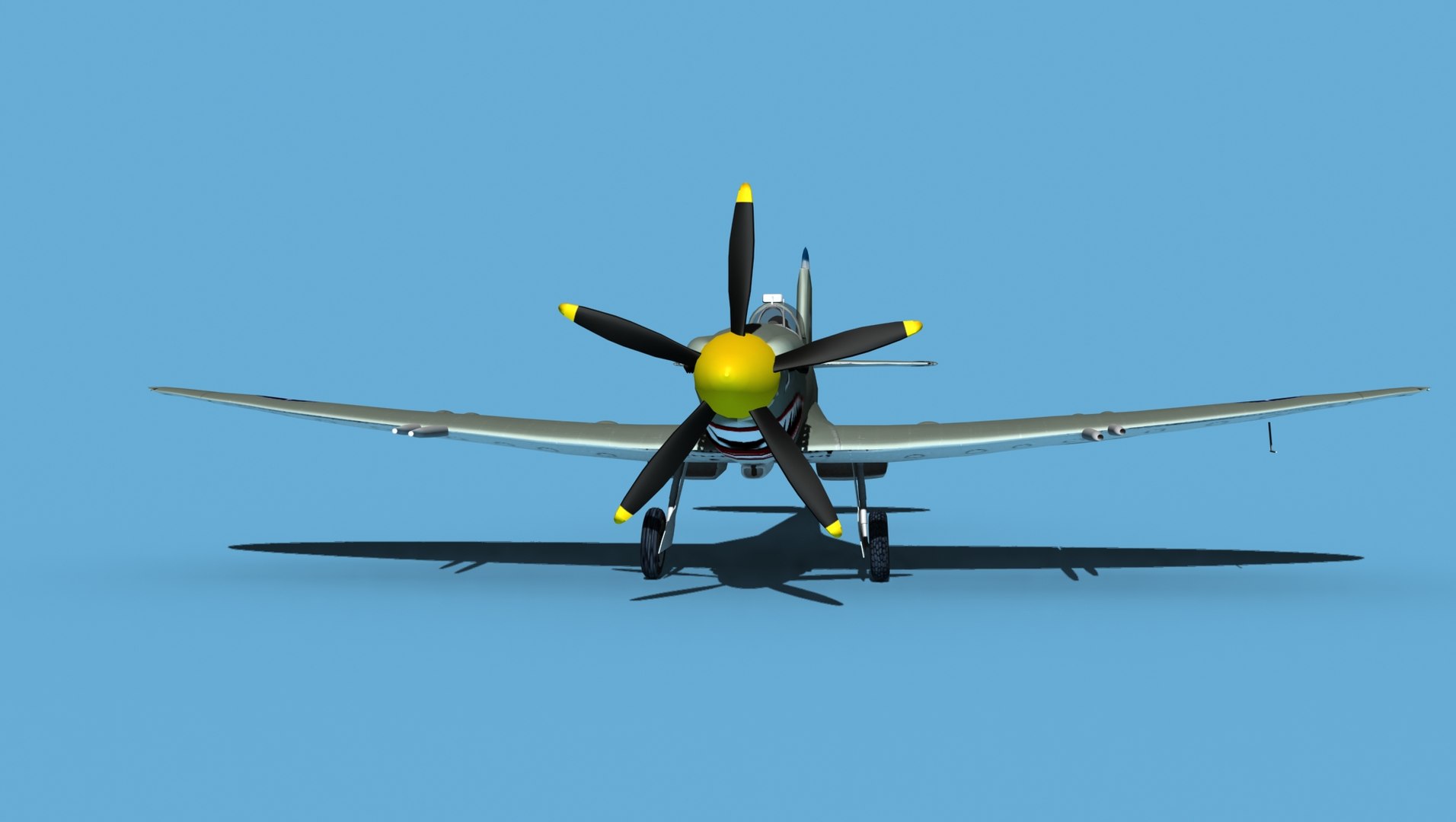 3D Supermarine Spitfire Mk XXII V11 Nat China - TurboSquid 1925744