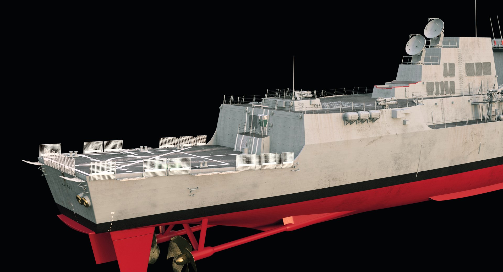 3d model 2 uss halsey