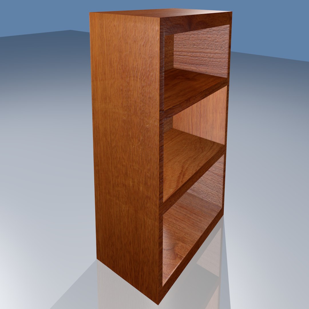 3d Wooden Shelf Model