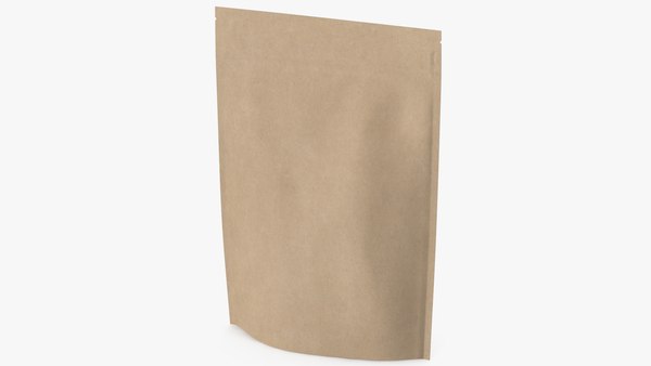 3D zipper kraft paper bag - TurboSquid 1710807