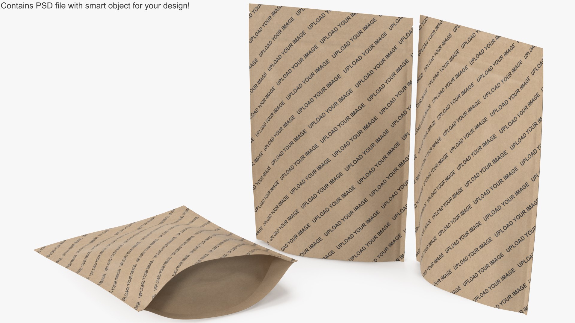3D zipper kraft paper bag - TurboSquid 1710807