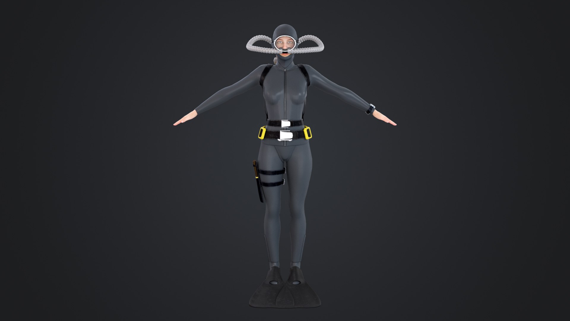 3D Scuba Diver Diving Suit Model - TurboSquid 2403912