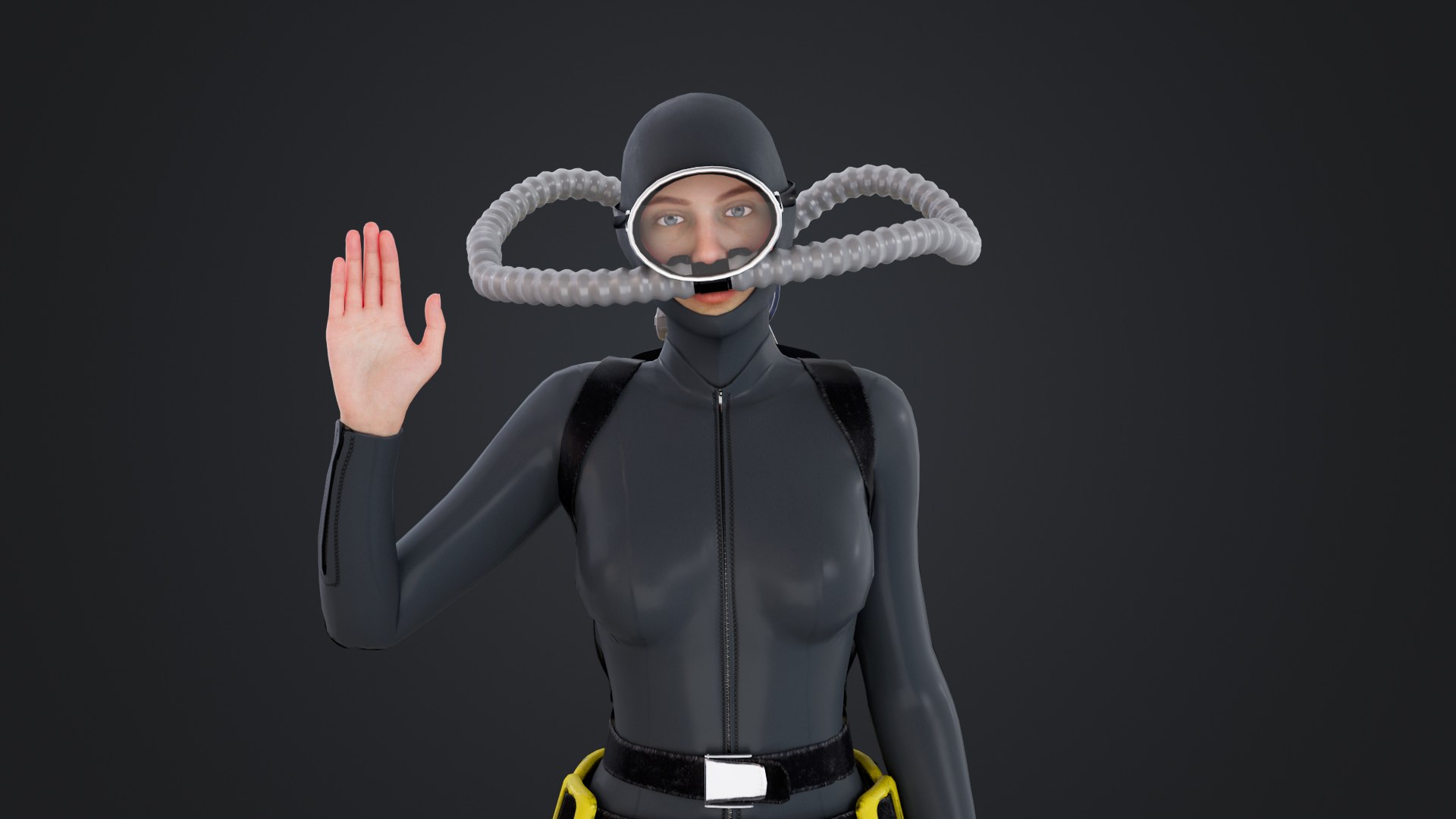 3D Scuba Diver Diving Suit Model - TurboSquid 2403912