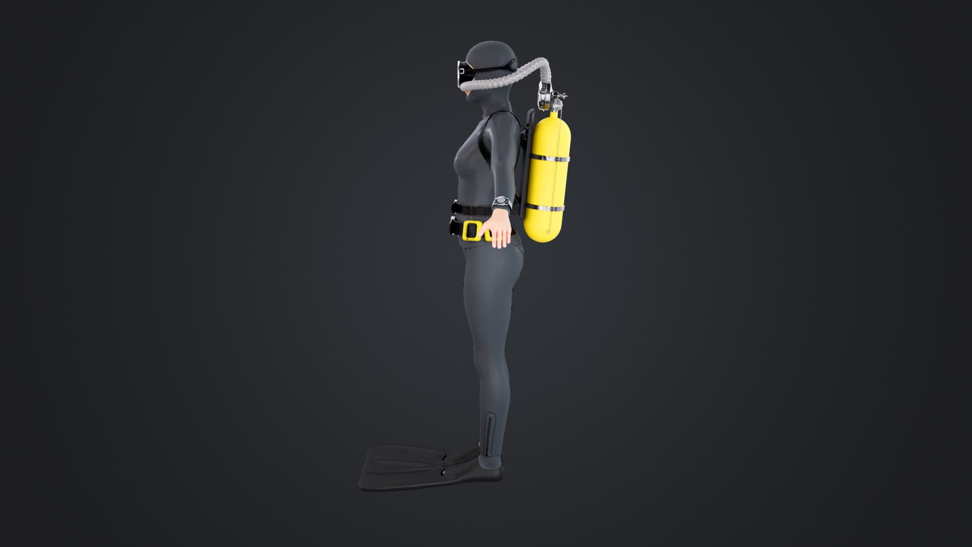 3D Scuba Diver Diving Suit Model - TurboSquid 2403912